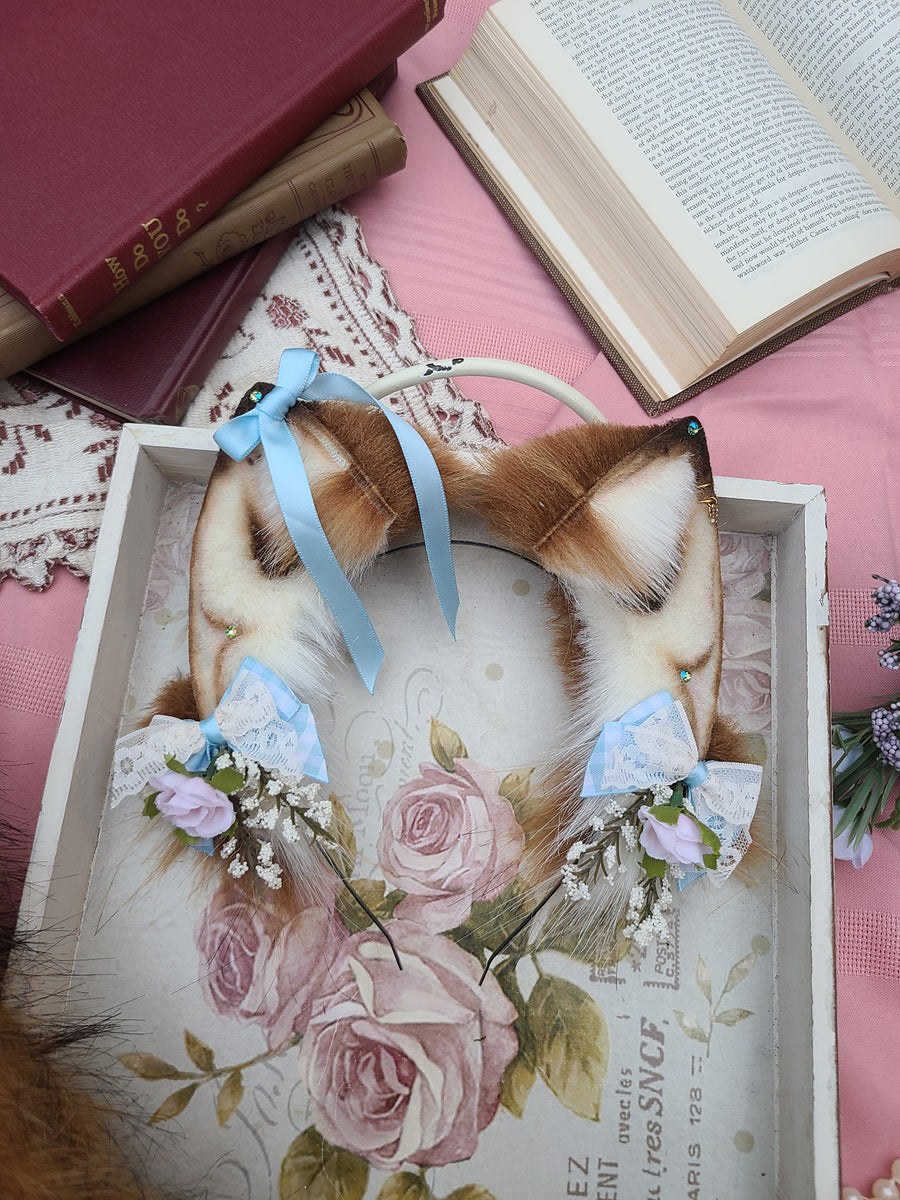 Blue and brown pup set – kitten and cutie